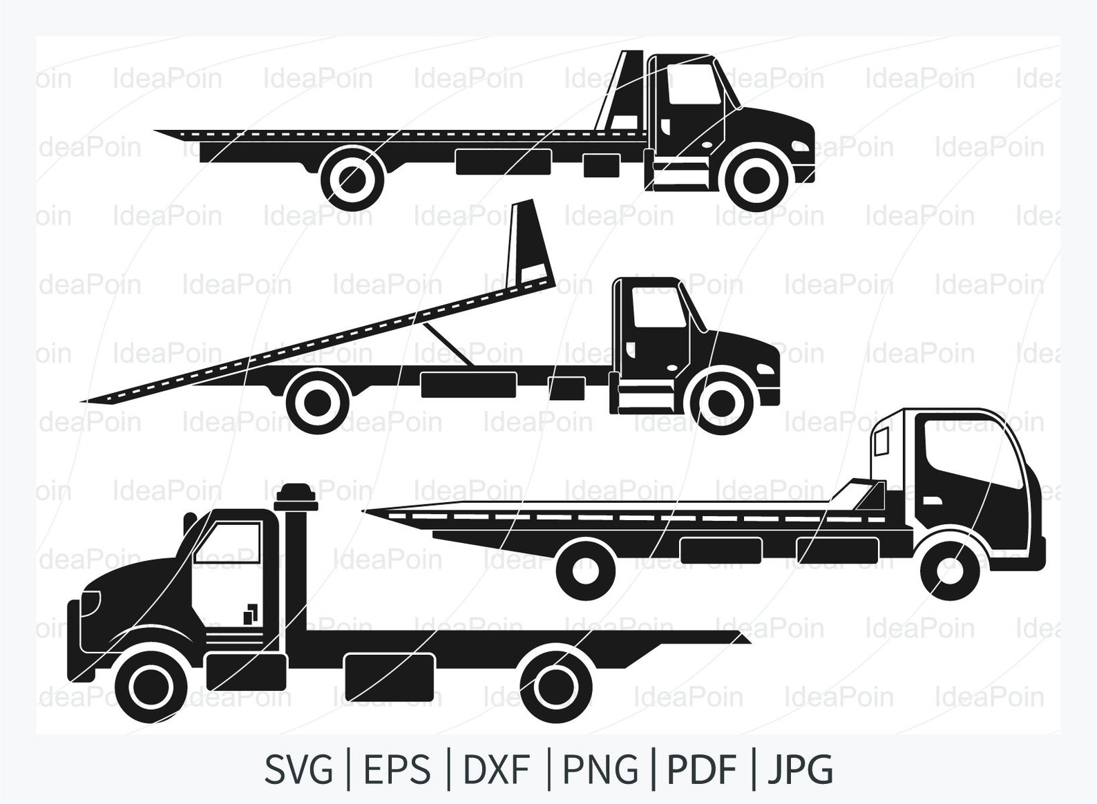 Rollback Truck Svg Flatbed Truck Svg Tow Truck Svg Rollback - Etsy