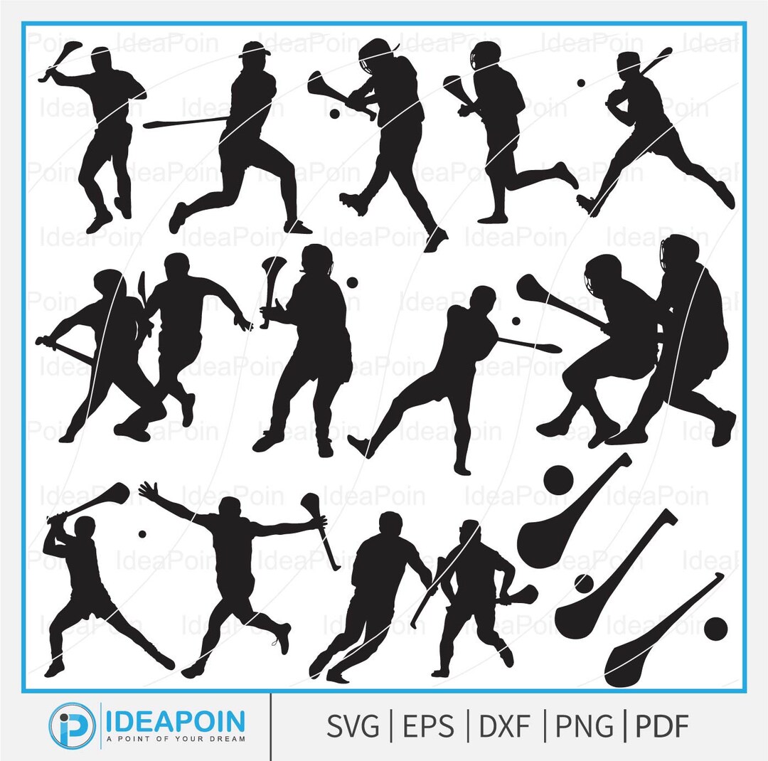 Hurling Svg, Hurling Silhouette, Hurling Graphic Silhouette, Hurling ...