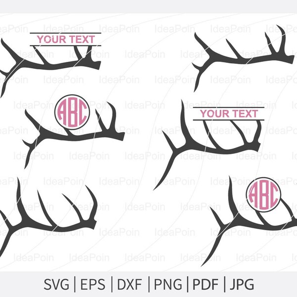 Deer Antler Monogram - Etsy