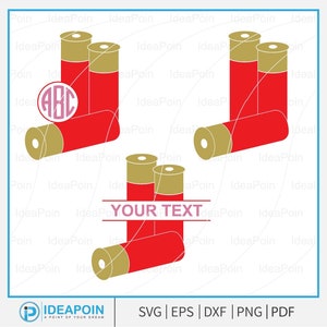 Shotgun Shells Svg, Hunting Monogram SVG, Duck Hunter SVG, Shotgun ...