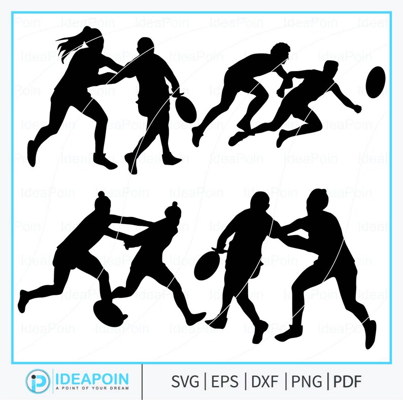 Afl SVG, Australian Rules Football Silhouette, Afl Silhouette Bundle ...
