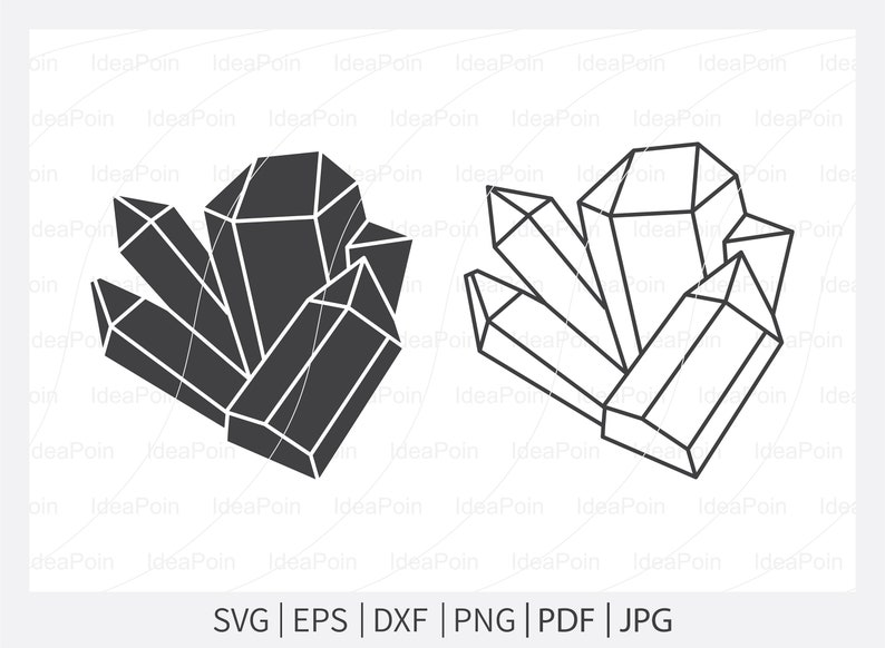 Crystals SVG Crystal Svg Bundle Crystal Outnile Svg Witch - Etsy