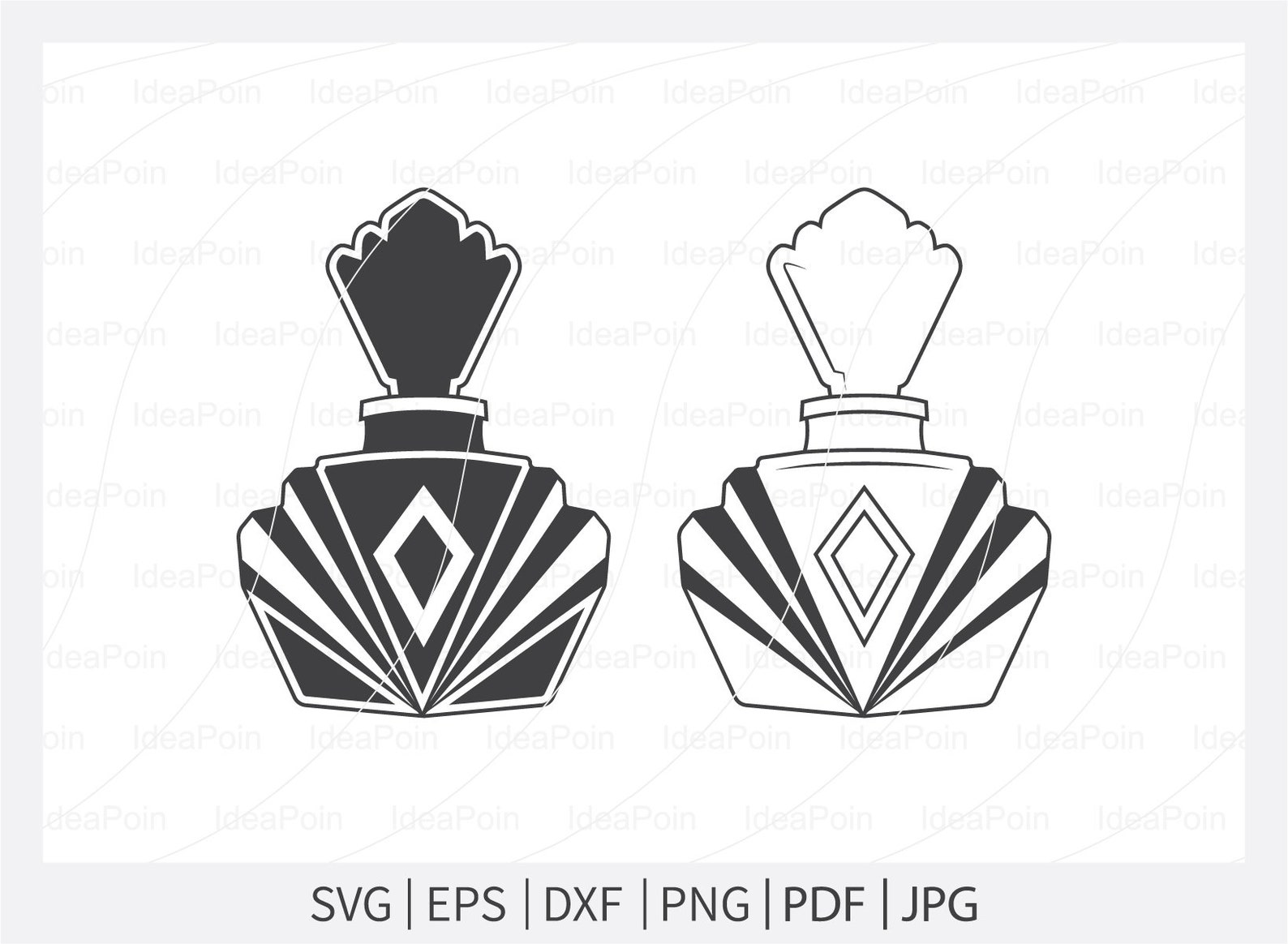 Perfume Bottle Bundle Svg Perfume Bottle Split Monogram - Etsy