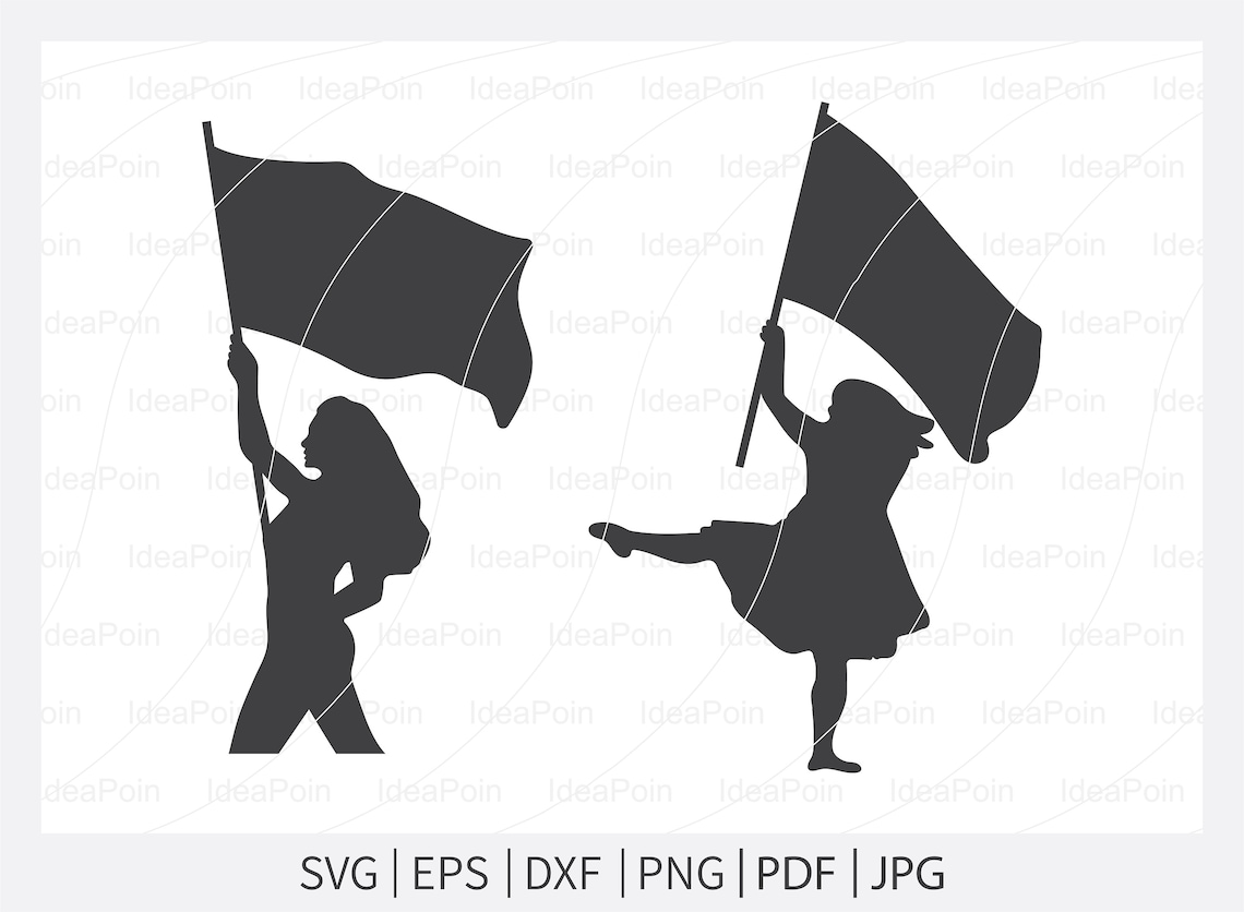 Color Guard Flags Svg Color Guard Svg Marching Band - Etsy UK