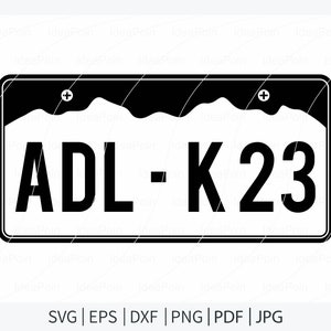 Car License Plate Svg, Car License Plate Silhouette, License Plate ...