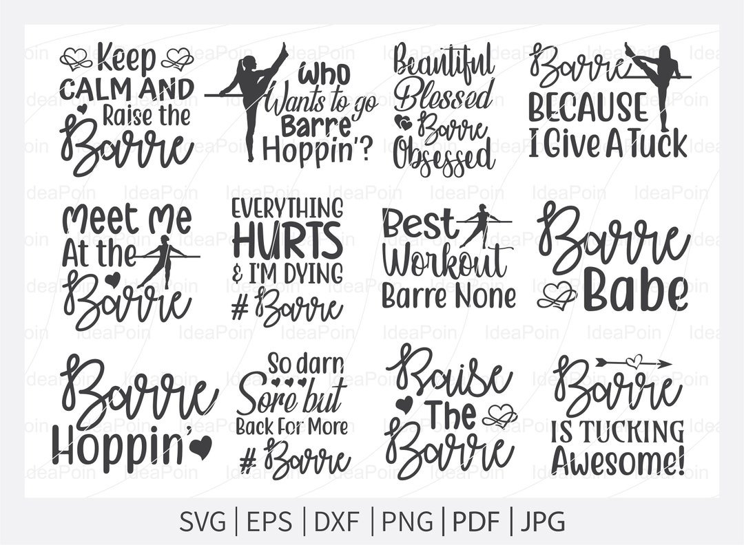 Barre Svg, Barre Clipart, Barre Typography, Barre T-shirt Design, Barre ...