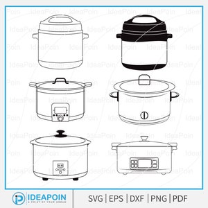Pressure Cooker Svg, Rice Cooker Silhouette, Cooker Png, Slow Cooker ...