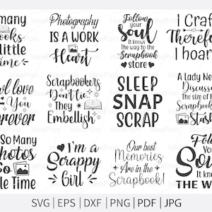 Scrapbook SVG File, Scrapbook T-shirt Design, Scrapbook Bundle Svg ...
