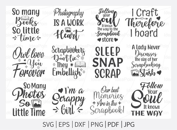 Scrapbook SVG File Scrapbook T-shirt Design Scrapbook Bundle - Etsy