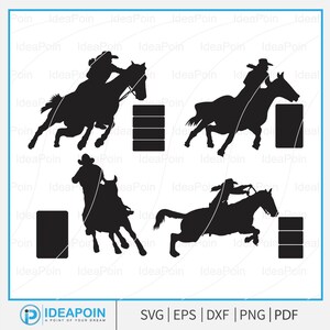 Rodeo Barrel Racer SVG, Western Rodeo Svg, Cowgirl Silhouette, Barrel ...