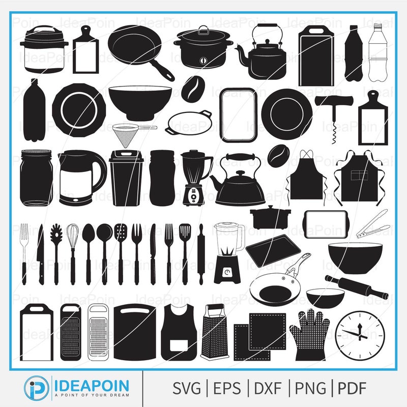 Kitchen Utensils Svg - Etsy
