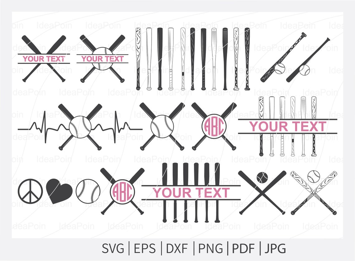 Baseball Bat Svg Bundle Baseball Svg Baseball Clipart - Etsy