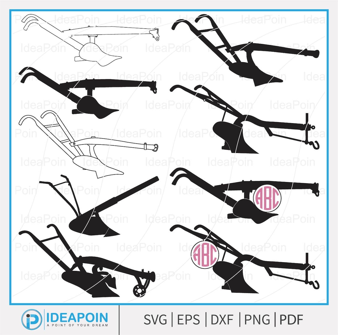 Old Plow Svg, Farming Vector, Farmhouse Svg File, Old Plow Monogram - Etsy