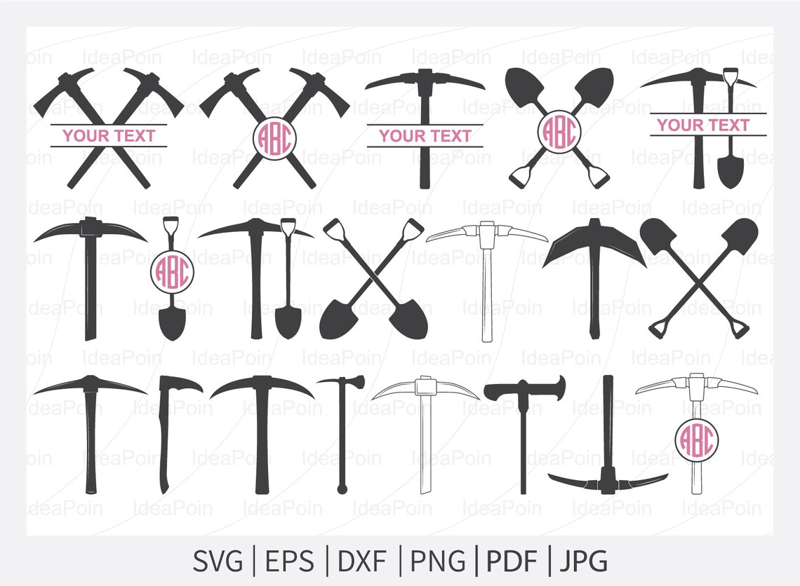 Miner Pickaxe Svg Bundle Miner Pickaxe Svg Pickaxe Split - Etsy