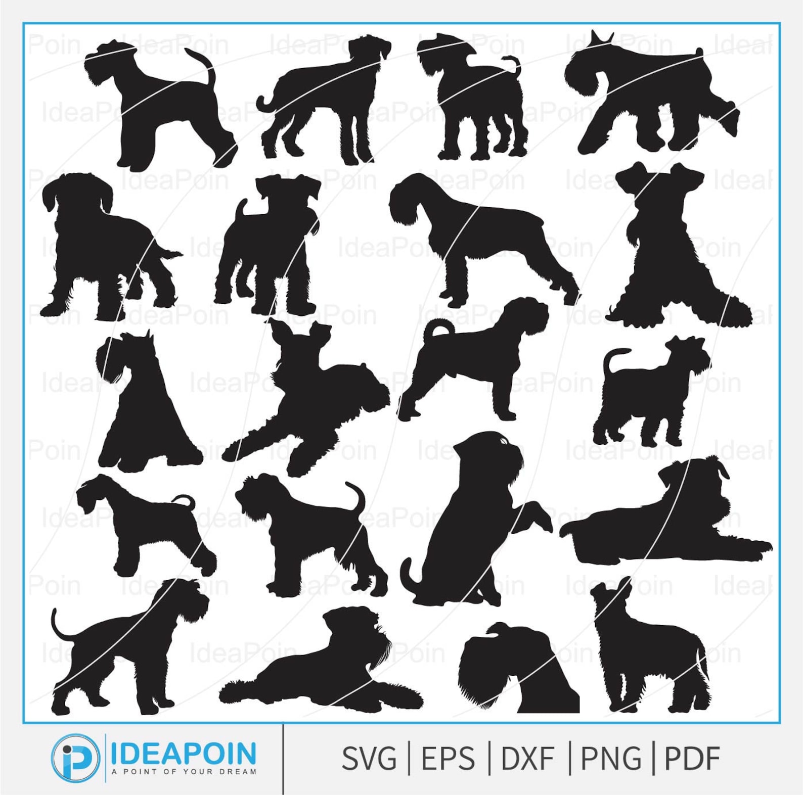 Schnauzer SVG, Miniature Schnauzer SVG, Min Schnauzer Silhouette SVG ...