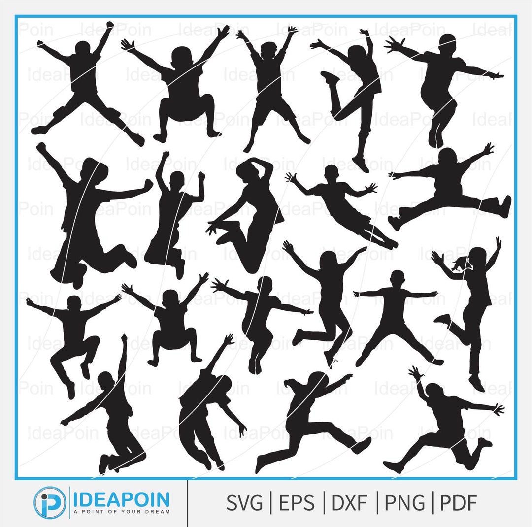 Kids Jumping Svg, Kids Jump Svg, Kids Jumping Bundle, Kids Jumping ...