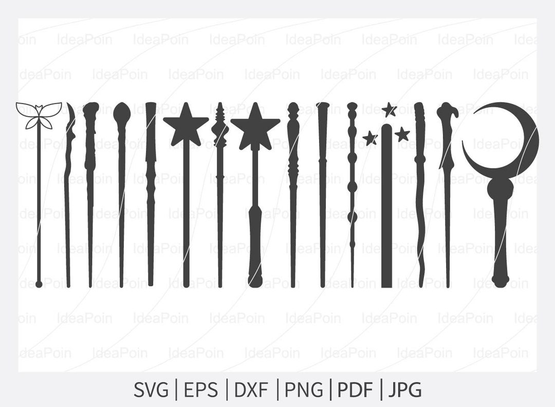 Wands Svg, Wands Bundle, Wand Svg Bundle, Wand Clipart, Wizard Witches ...