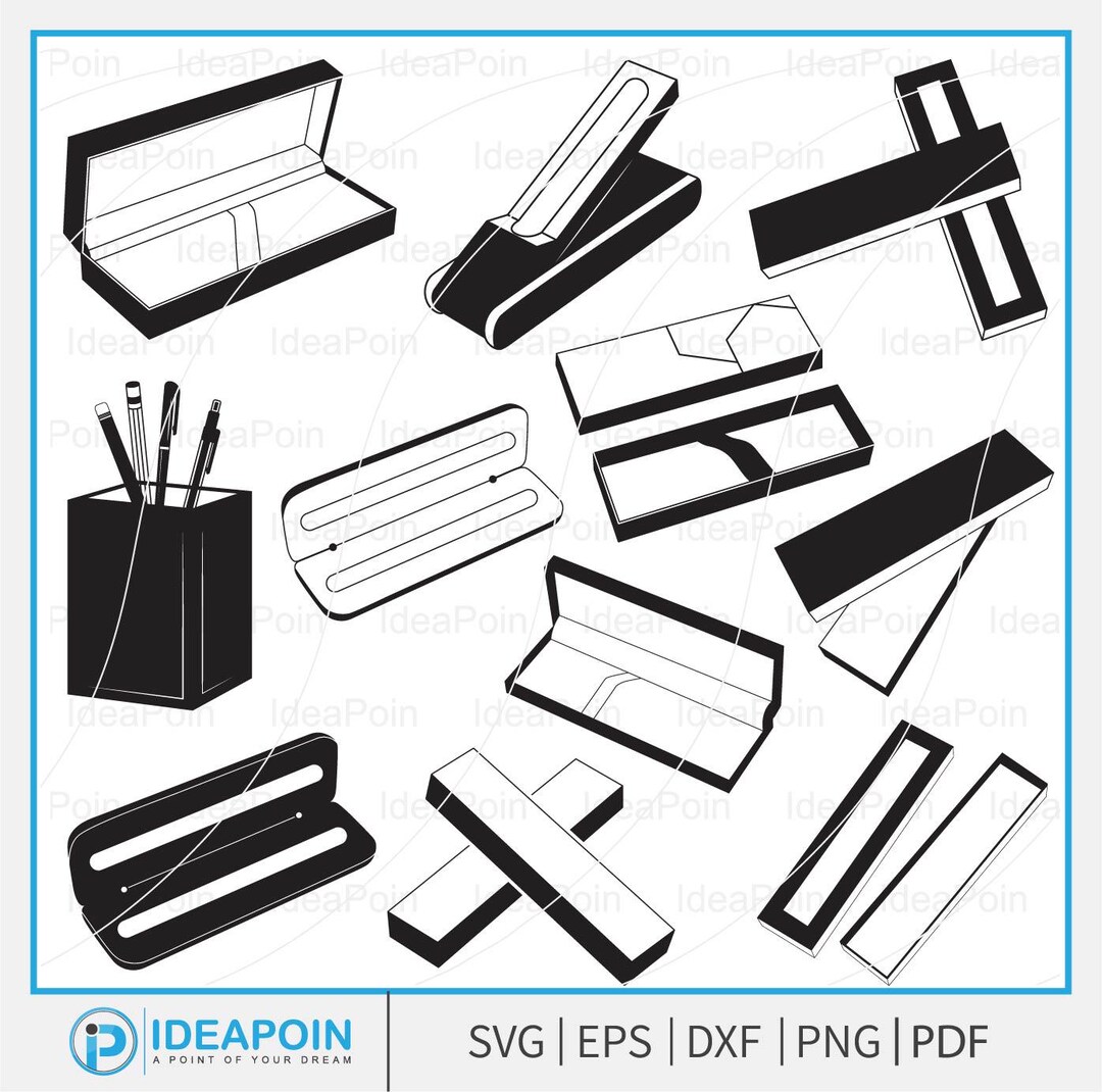 Pen Box Svg, Pen Box Clipart, Pen Box Vector, Back to School Clipart ...