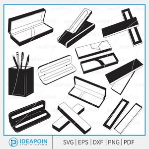 Pen Box Svg, Pen Box Clipart, Pen Box Vector, Back to School Clipart ...