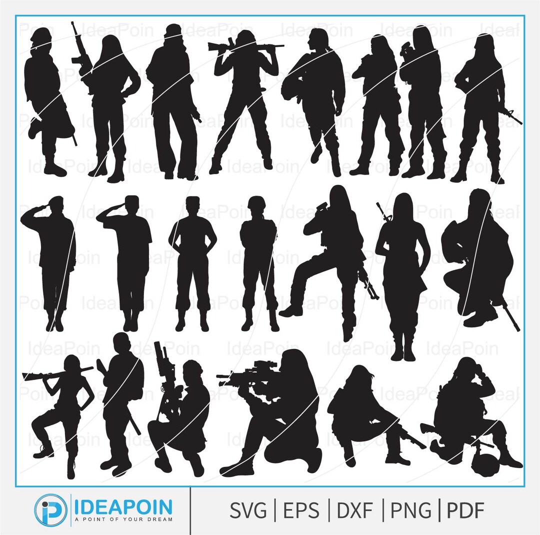 Female Soldier, Soldier Svg, Soldier SVG Bundle, Military SVG Bundle ...