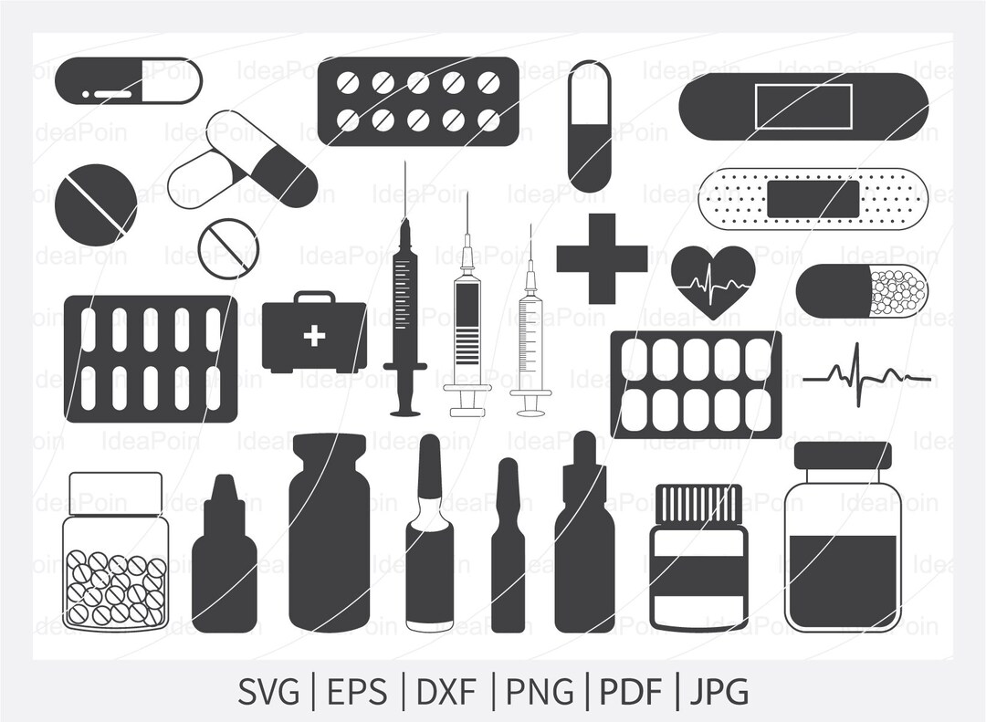 Medicine Svg Bundle, Nurse SVG Bundle, Medicine Vector, Medicine ...