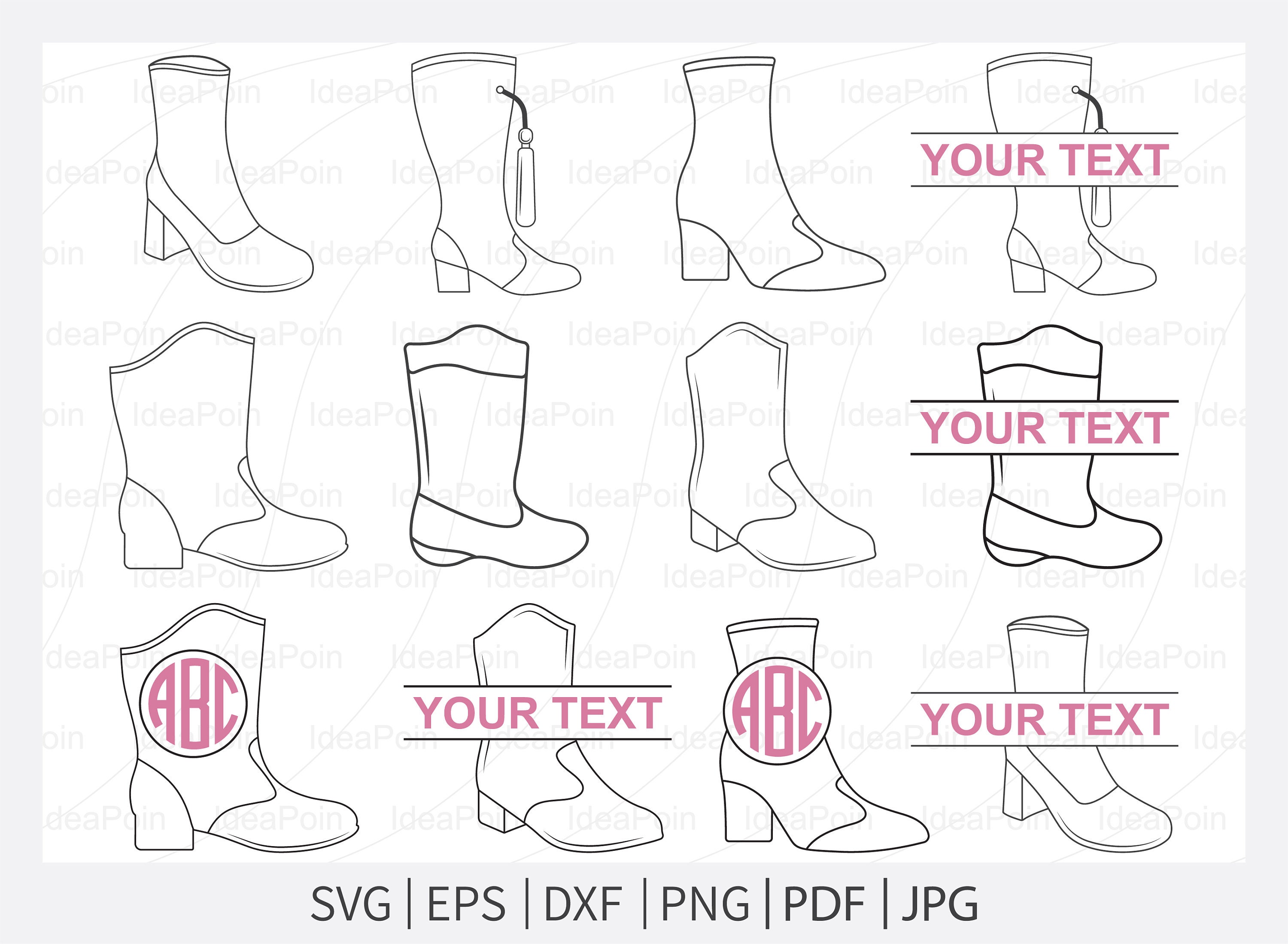 How To Draw Boots Front View