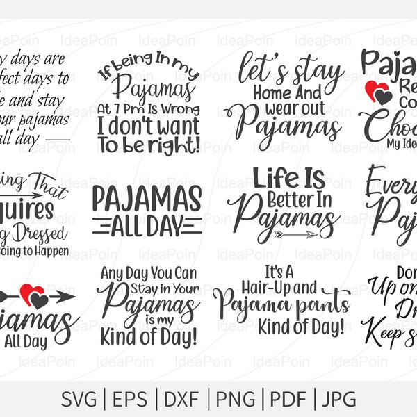 Pajama Svg - Etsy