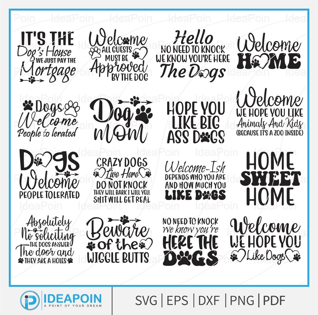Dog Sign Svg Bundle, Rustic Dog Lovers SVG, Dog Sign Svg, Dog Svg ...