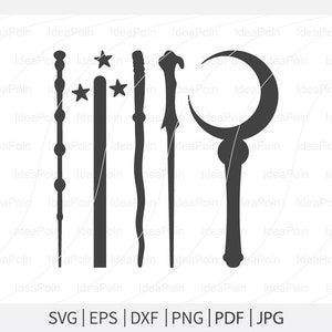 Wands Svg, Wands Bundle, Wand Svg Bundle, Wand Clipart, Wizard Witches ...