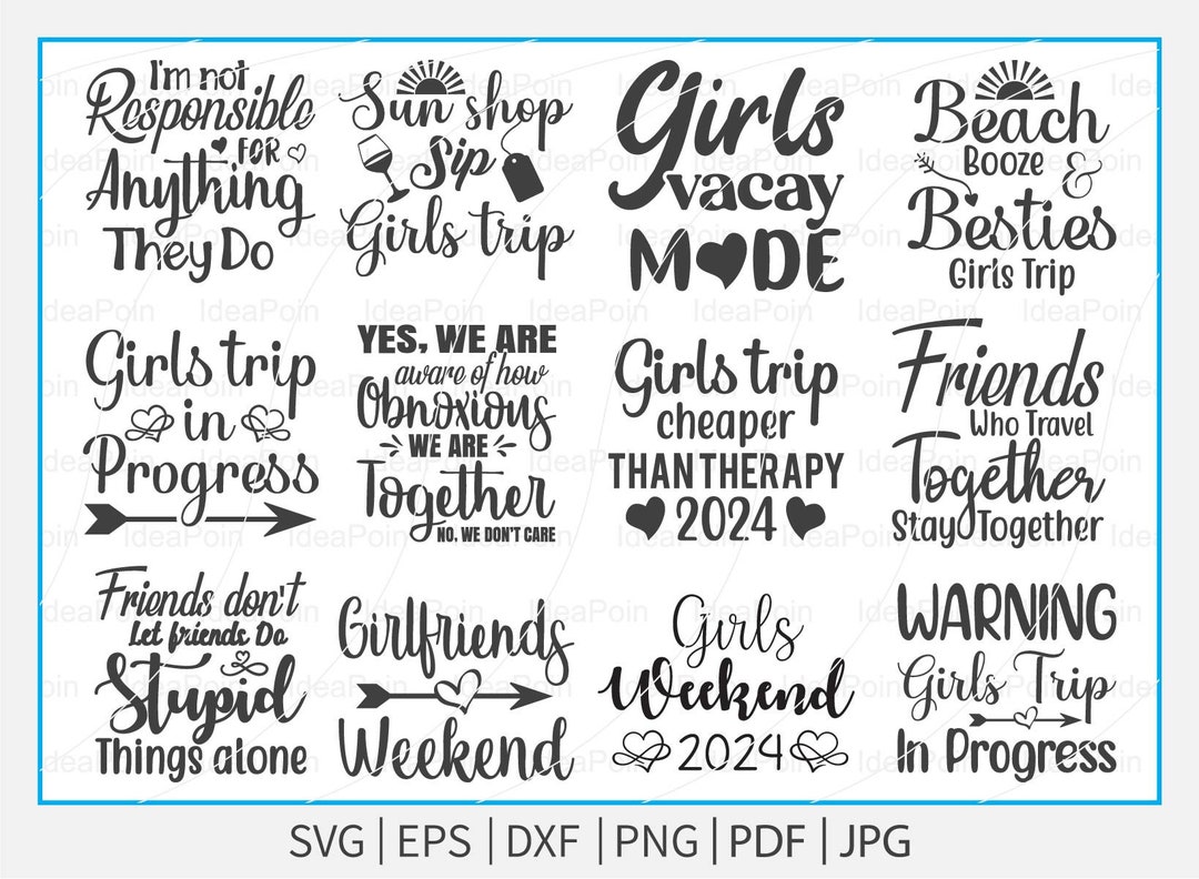 Girls Trip SVG, Girls Party Svg, Girls Weekend Svg, Girls Vacay Mode ...