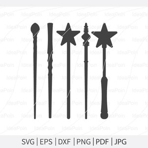 Wands Svg, Wands Bundle, Wand Svg Bundle, Wand Clipart, Wizard Witches ...