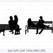 Couple on A Bench SVG, Couple Svg, Couple on A Bench Silhouette, Couple ...