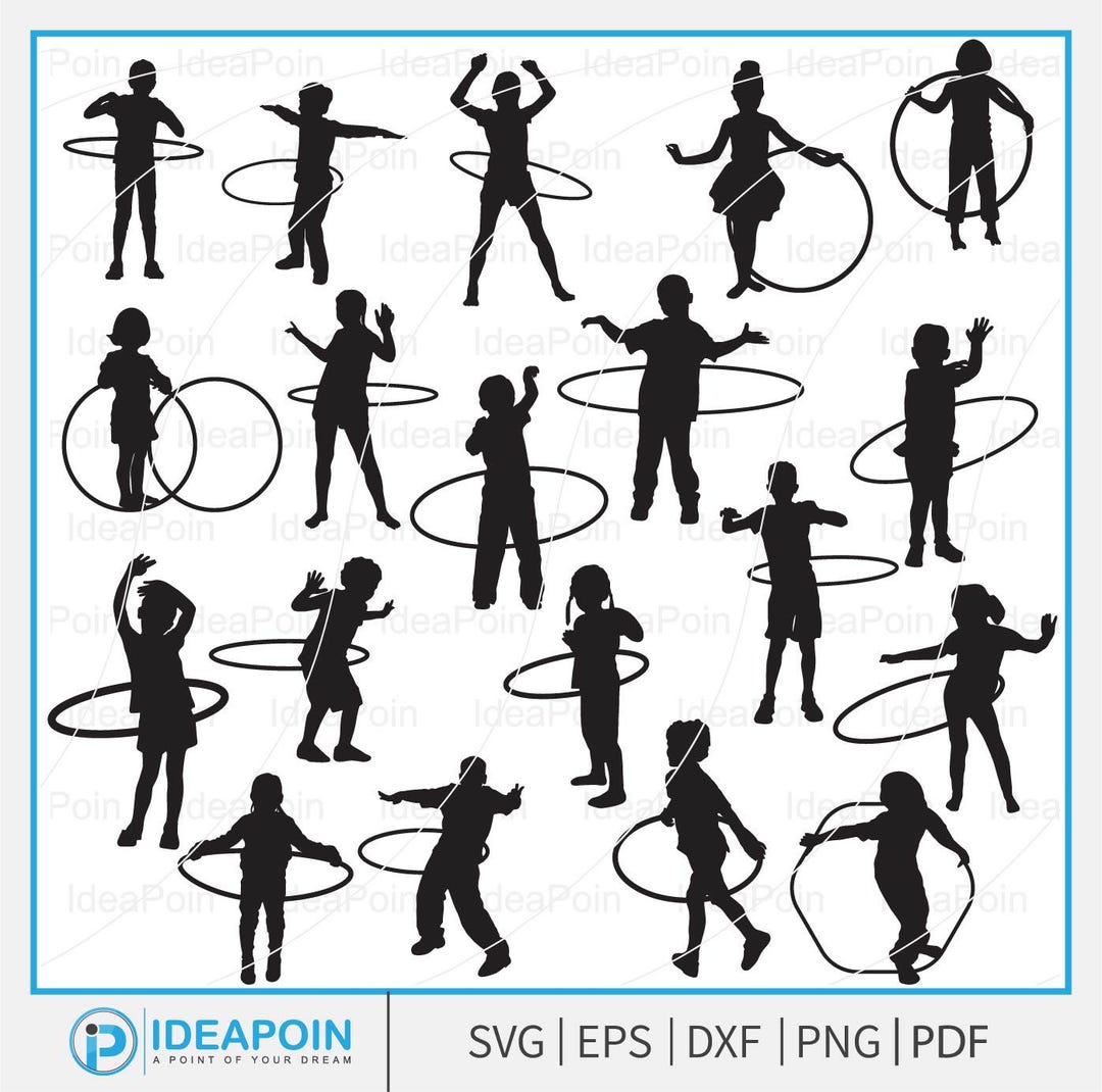 Hula Hoop Silhouette, Hula Hoop Child Svg, Hula Hoop Svg, Hula Hoop ...