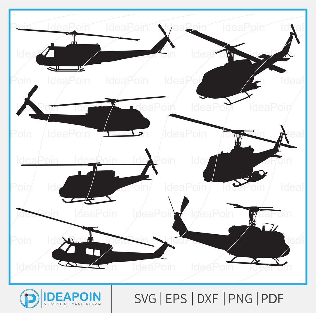 Huey UH1 Bell Helicopter Svg, Faith Svg, Military Svg, Helicopter Svg ...