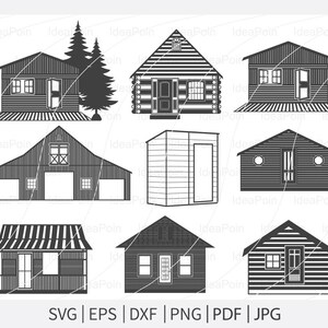 Cabin Svg, Wood Cabin, Log Cabin Svg, Cabin Bundle Svg, Cabin Clipart ...
