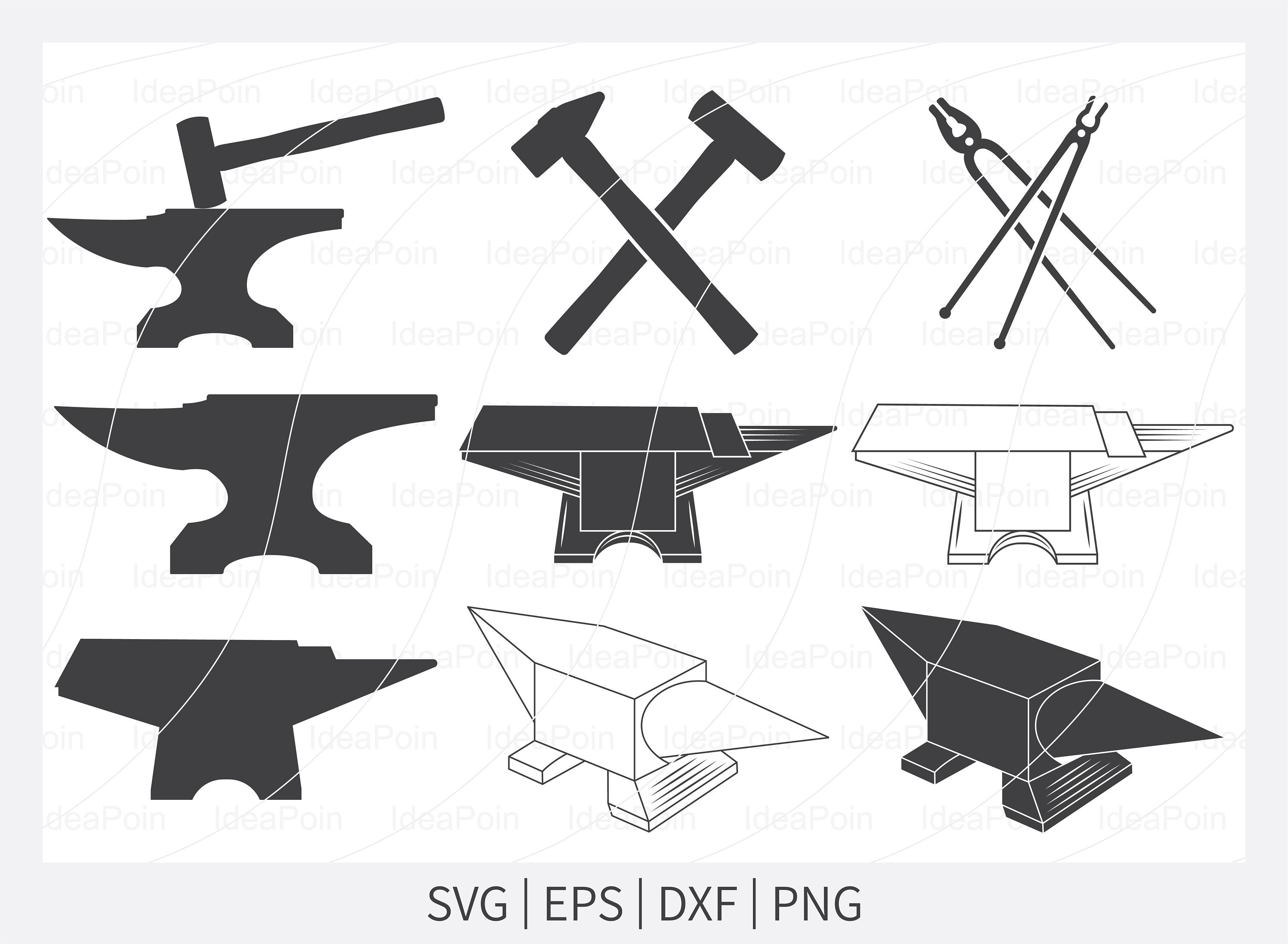 Anvil SVG Hammer Clipart Forged Steel Svg Metal Iron Tool - Etsy