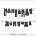 Clothesline Silhouette Clothesline SVG Line of Clothes SVG | Etsy