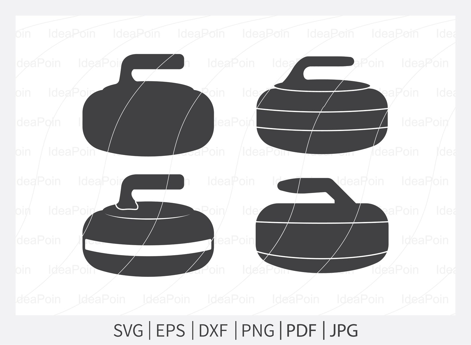 Curling Stone SVG Curling Stone Outline Stone Curler - Etsy