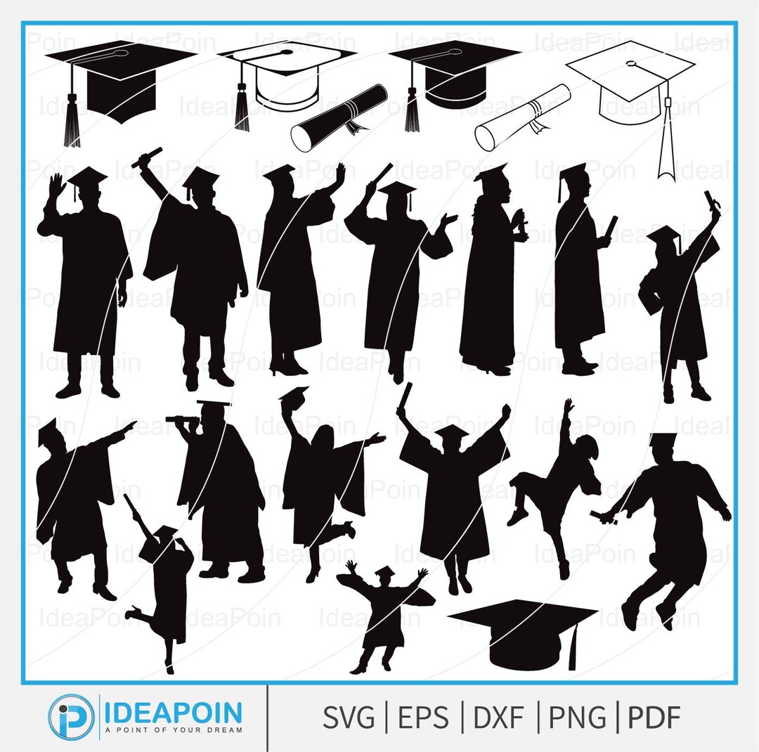 Graduation Svg, Graduate Silhouette, Graduate SVG Cut Files, Graduate ...