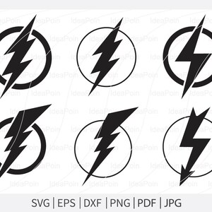 Lightning Bolt Svg, Lightning Vector, Thunder Svg, Flash Svg, Lightning ...