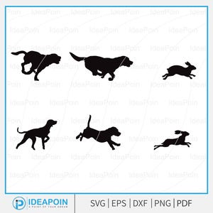 Rabbit Hunting Svg, Hound Dog Chasing Rabbit SVG, Hunting Dog SVG ...