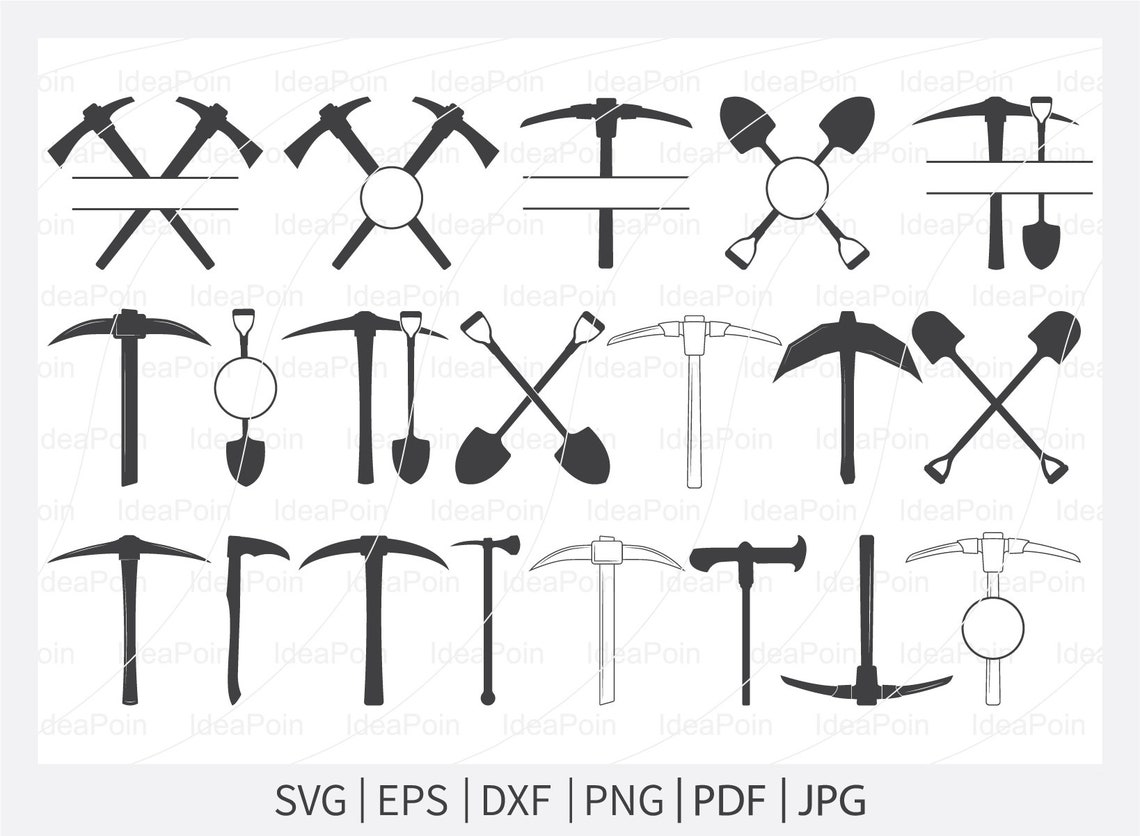 Miner Pickaxe Svg Bundle Miner Pickaxe Svg Pickaxe Split - Etsy