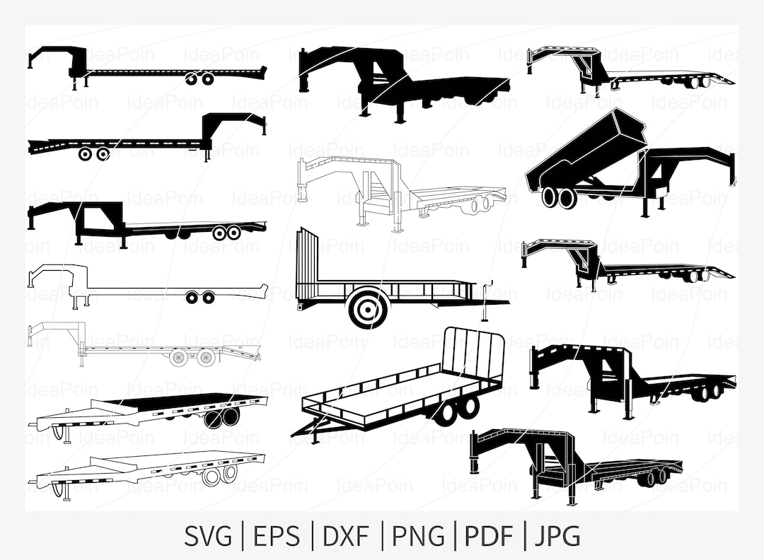 Big Tex Trailers SVG, Flatbed Trailer Svg, Flatbed Gooseneck Trailer ...