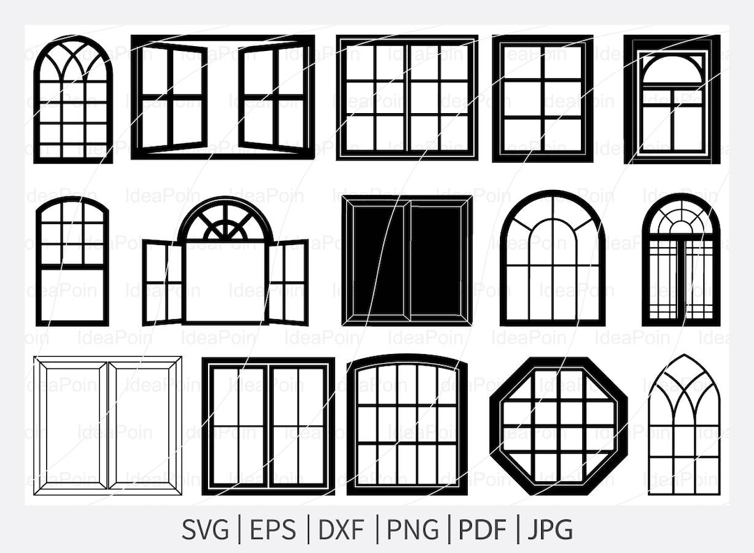 Windows SVG, Windows Bundle, Casement Svg, Window Frame Svg, Windows Clipart, Windows Silhouette ...