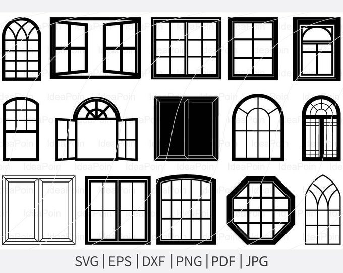 Doodle Windows Clipart, Hand Drawn Window, Digital Windows Clip Art ...