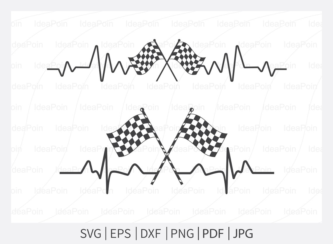 Racing Svg File Racing Flags Svg Racing Heartbeat Svg Peace - Etsy