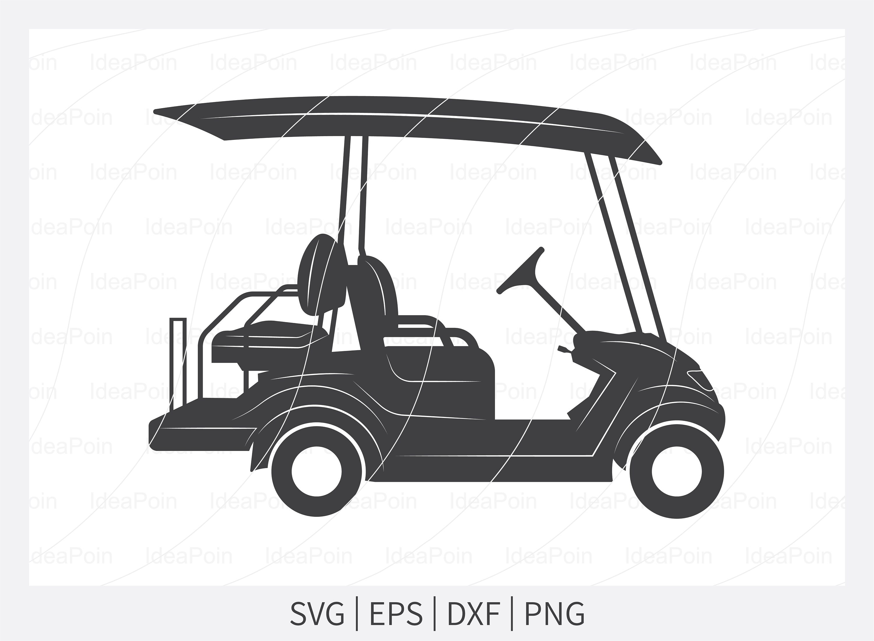 Golf SVG Golf Cart Svg Golf Cart Silhouette Golfing Svg | Etsy