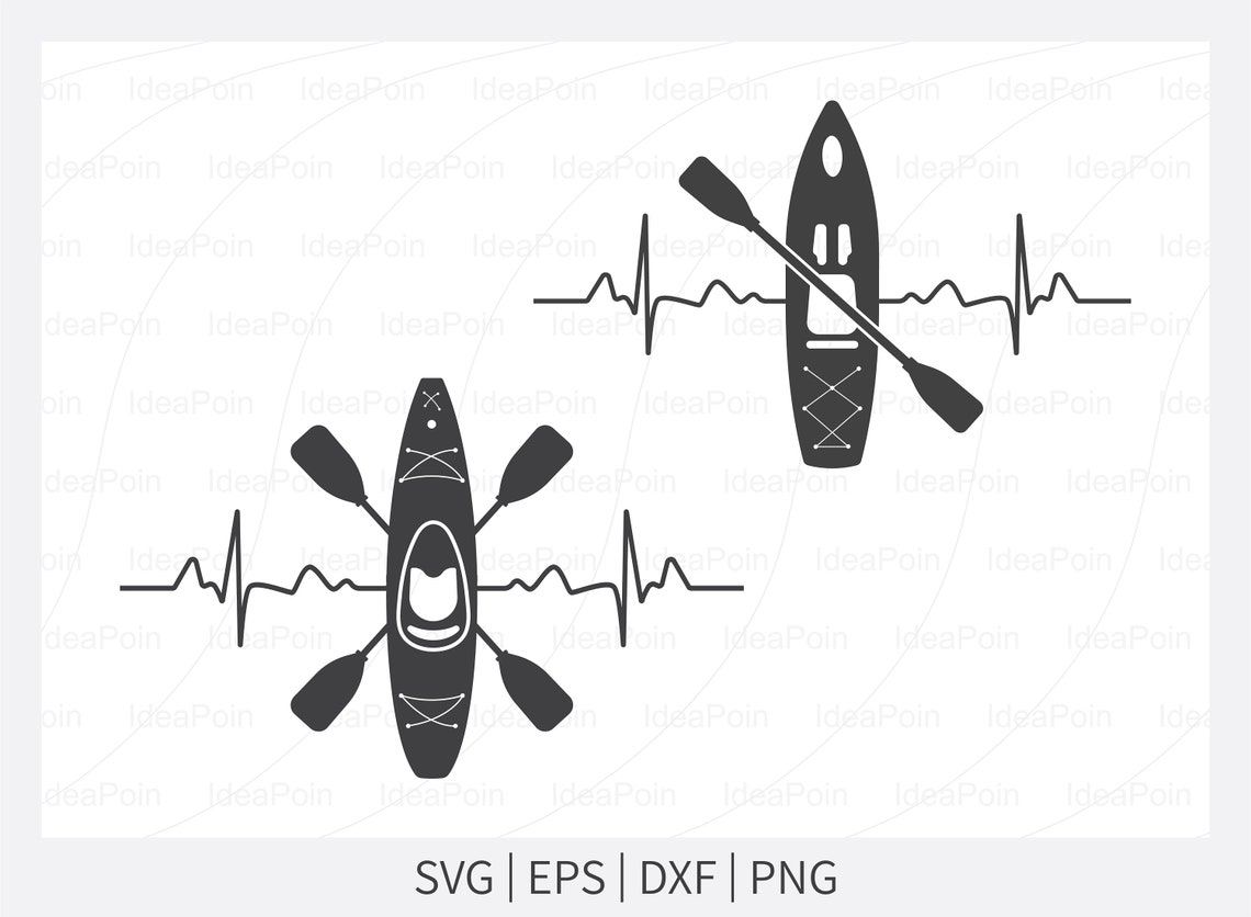 Kayak Life SVG Kayak Life Heartbeat SVG File Kayaking | Etsy