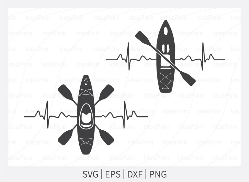 Kayak Life SVG Kayak Life Heartbeat SVG File Kayaking - Etsy