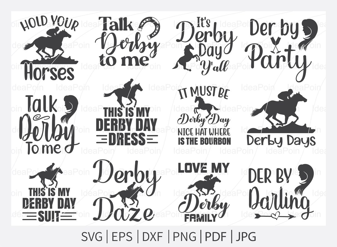 Derby Days SVG File, Talk Derby to Me Svg, Derby Days Design, Horse ...